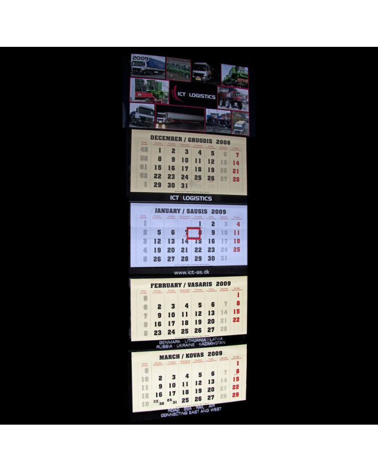 2025 Vægkalendere med logo tryk, hænge kalender