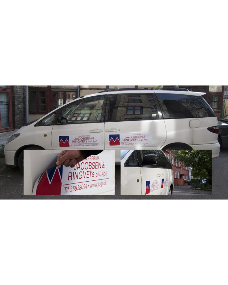 Magnetskilte til biler med logo tryk, Reklamemagneter