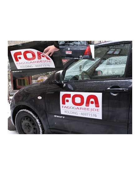 Magnetskilte til biler med logo tryk, Reklamemagneter