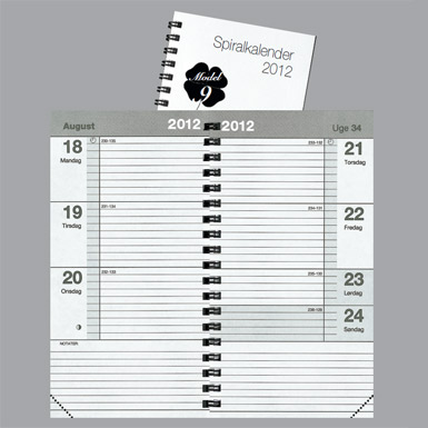 2020 Spiralkalendere med logo tryk, Business-Spiralkalender med logo ...
